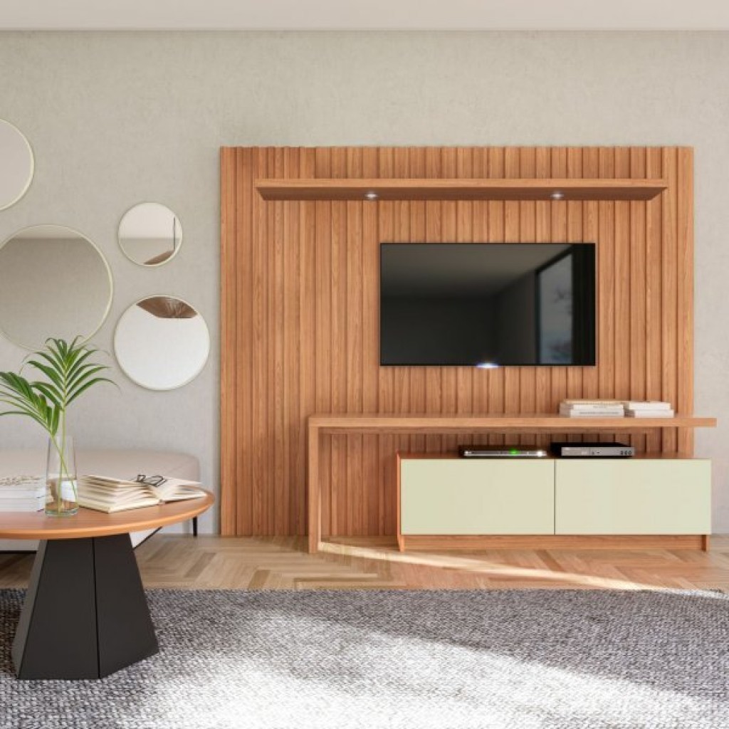 Panel Varillado Y Rack Con Puertas Basculantes Óregon – Gala Amoblamientos